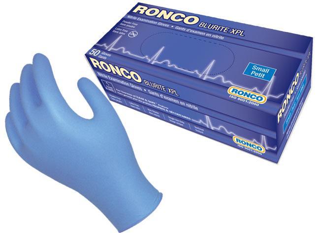 RONCO BLURITE Nitrile Examination Gloves (1000/case) – therapysupply